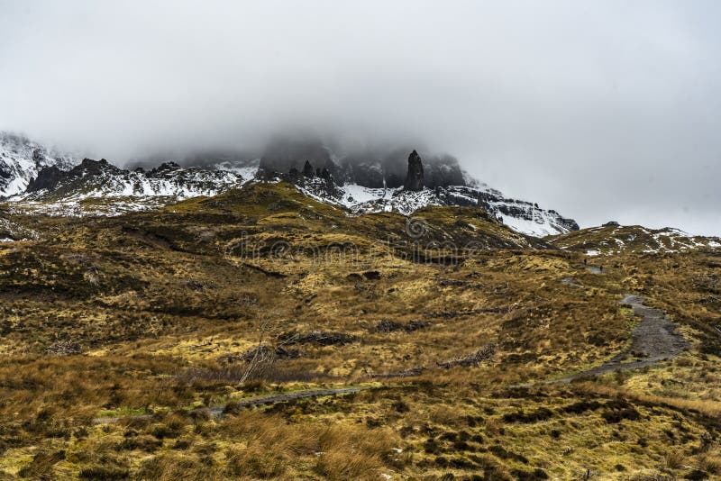 High Rocks Hidden in a Mist Stock Image - Image of highland, north ...