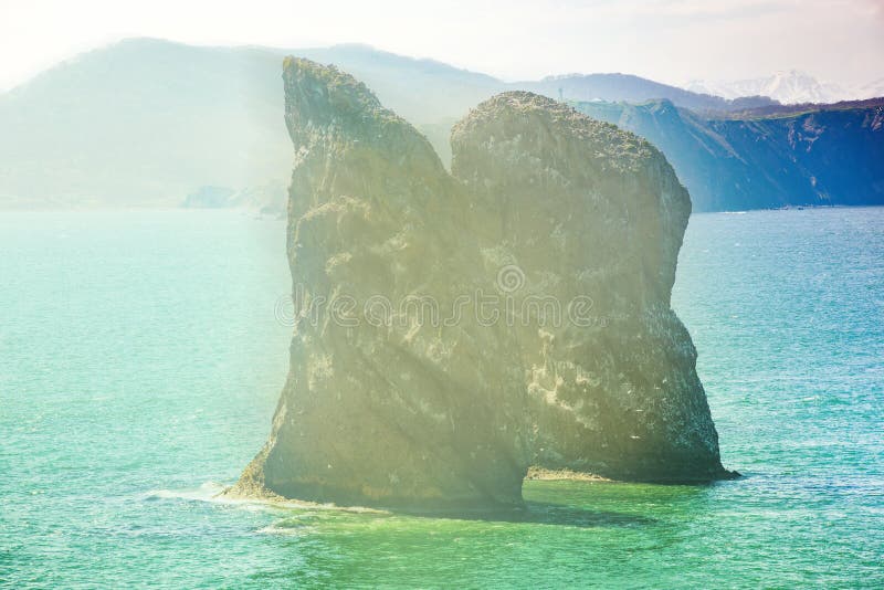 The High Rocks in the Sun on the Sea Stock Photo - Image of amazing ...