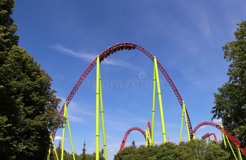 Roller coaster two stock image. Image of excitement - 120405557