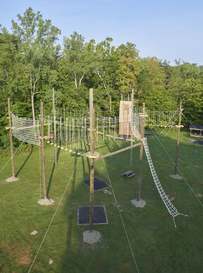 High Ropes Course stock image. Image of aloft, cable - 207378973