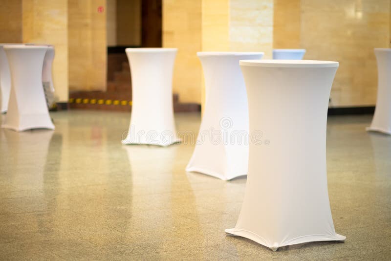 High Round Table for Banquets and Parties Stock Image - Image of formal ...