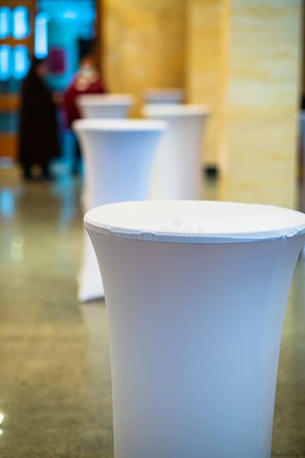 High Round Table for Banquets and Parties Stock Image - Image of indoor ...