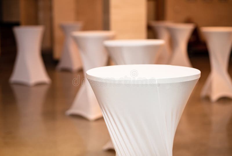 High Round Table for Banquets and Parties Stock Photo - Image of circle ...