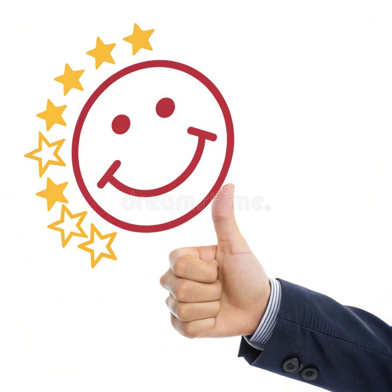 High Satisfaction Feedback Icon Isolated on White Background Stock ...