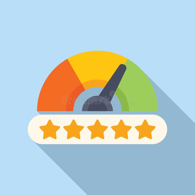 High Satisfaction Level Icon Flat Vector. Online Survey Stock Vector ...