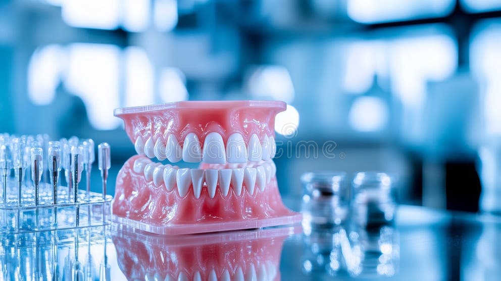 High Saturation in Realistic Dental Model Rendering Stock Photo - Image ...