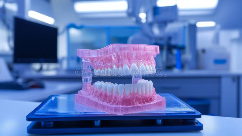 High-Saturation Realistic Rendering of a Dental Model Stock Photo ...