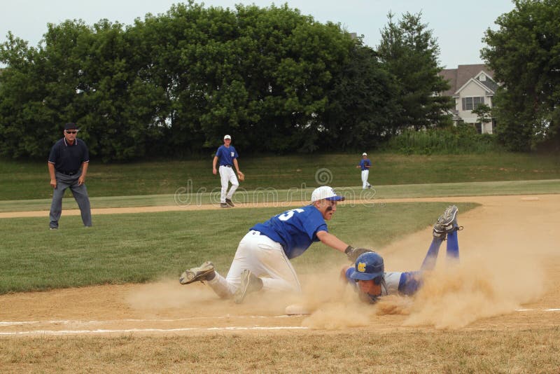 Sliding into Home/ Boys Baseball Editorial Photography - Image of ...