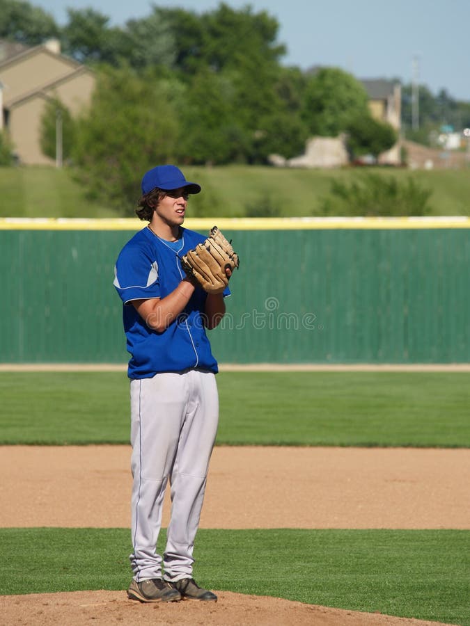 High School Baseball Pitcher Stock Image - Image of competitor ...