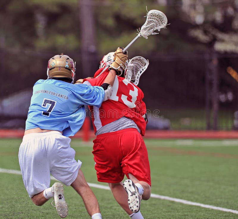 Boys Youth Lacrosse check editorial image. Image of compete - 14239840