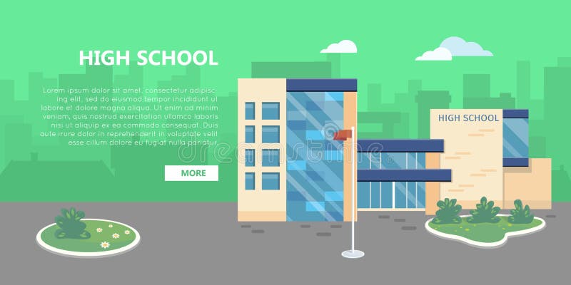 Flat School Building Design Stock Illustrations – 13,657 Flat School ...