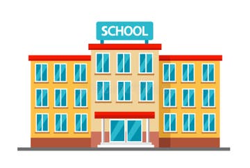High school building stock vector. Illustration of school - 155703455