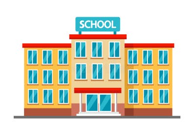 High school building stock vector. Illustration of school - 155703455