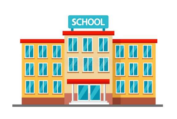 High school building stock vector. Illustration of school - 155703455