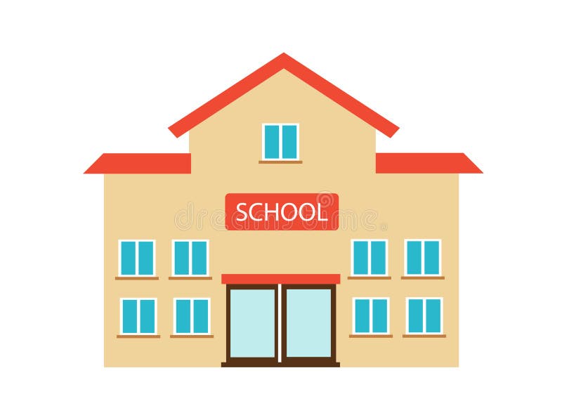 High School Building Vector Stock Vector - Illustration of house ...