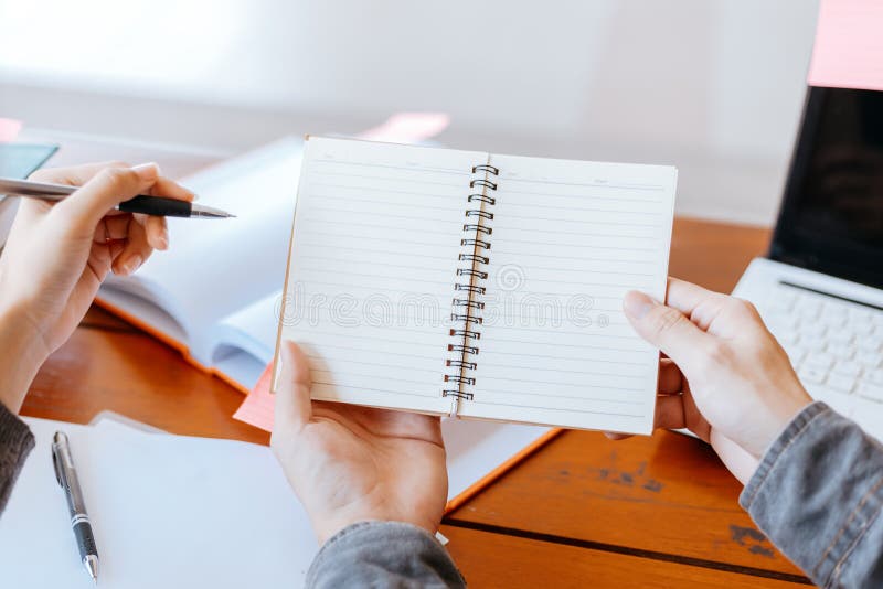 High School or College Students Group Catching Up Workbook and Learning ...