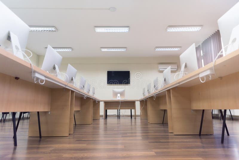 High School Computer Lab Classroom is Still Empty after Months of No ...