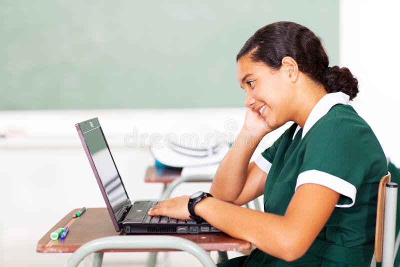 High school computer stock image. Image of cute, class - 30525777