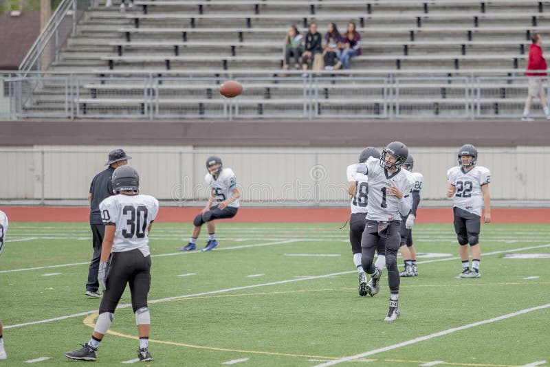 High school football match editorial stock image. Image of playing ...