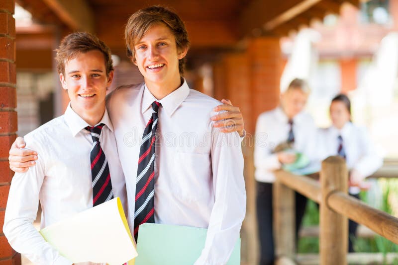 Highschool boy friends stock photo. Image of portrait - 31571702