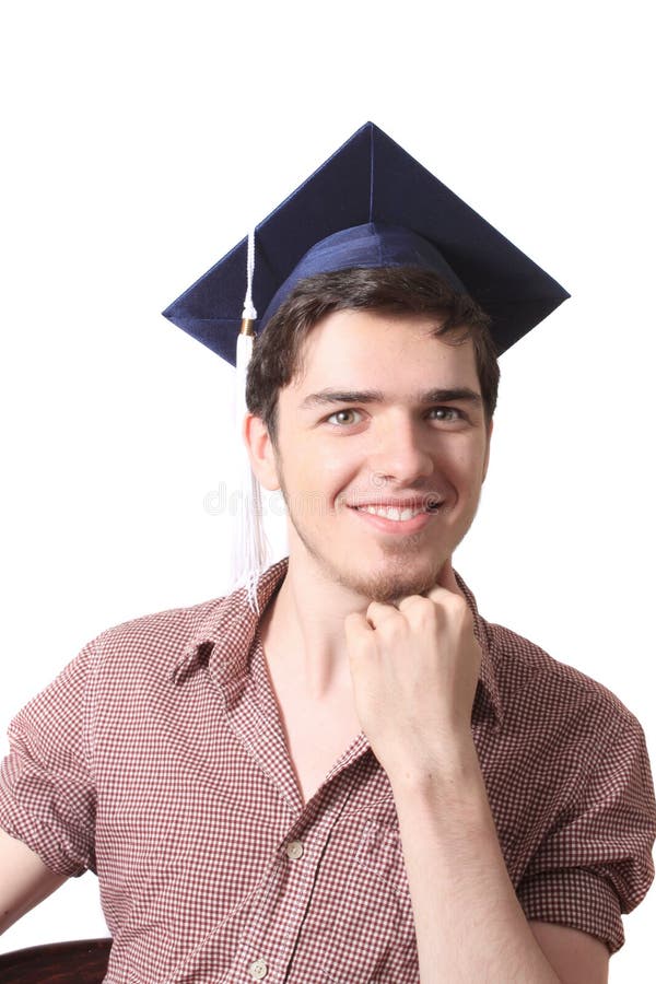 High School Graduate Smiling Stock Image - Image of high, brunette ...