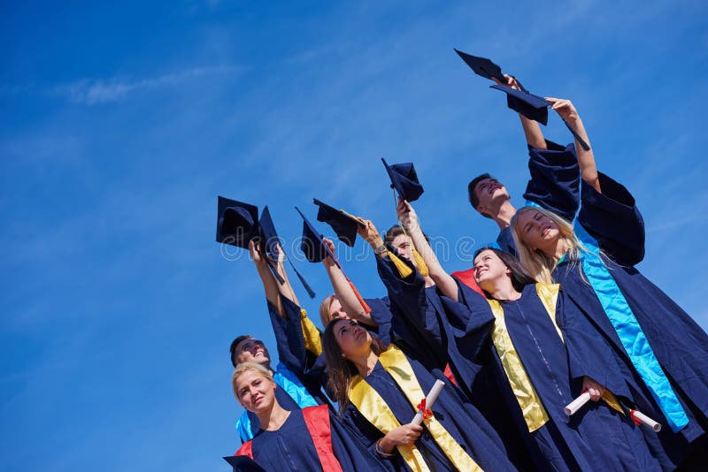 High School Graduates Students Stock Photo - Image of happy, masters ...