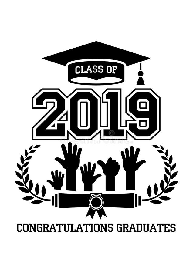 2019 High School Graduation Class Stock Vector - Illustration of ...