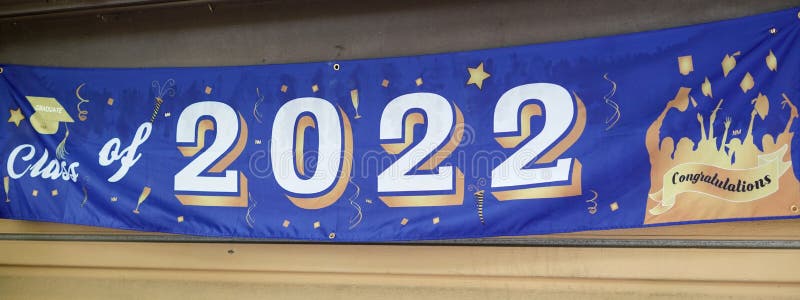 High School Graduation Party Banner Editorial Photography - Image of ...