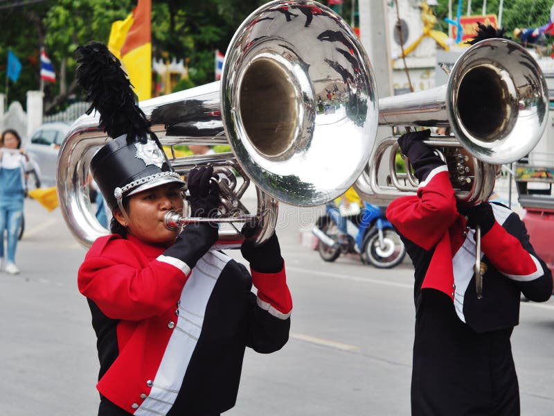 High school marching band editorial stock image. Image of profession ...