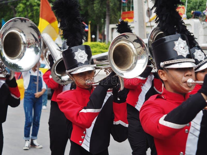 High school marching band editorial stock image. Image of profession ...