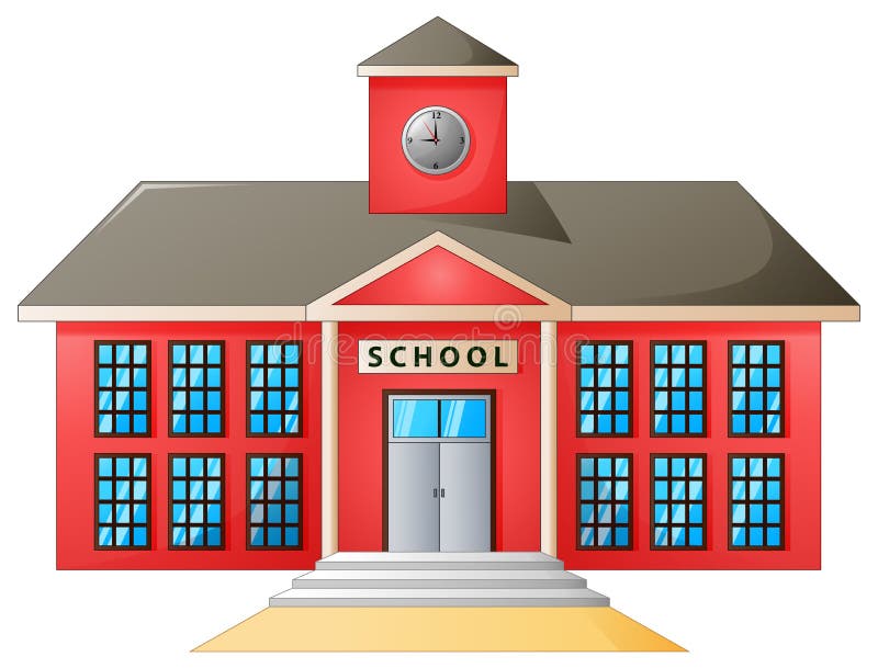 Middle School Building Cartoon