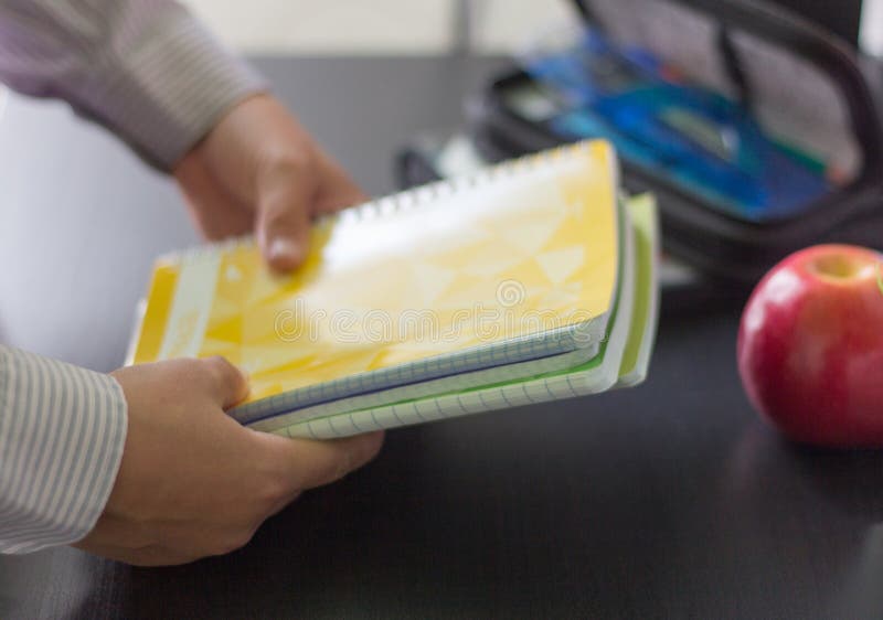 High School Student or Student Collects School Supplies while Going To ...