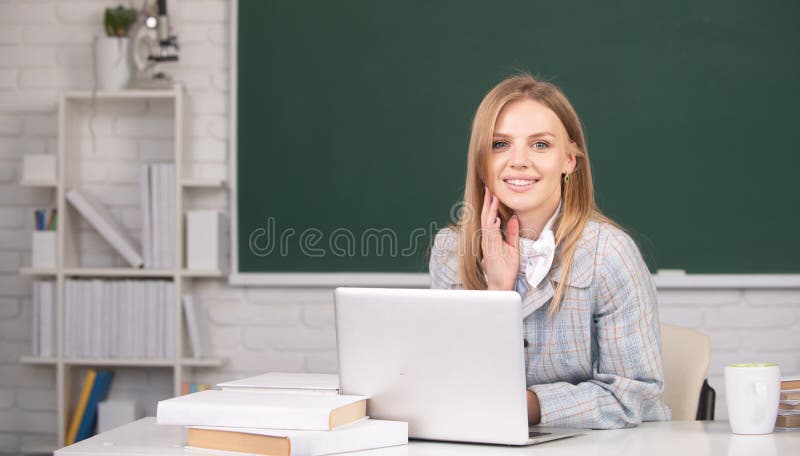 High School Student Learning English or Mathematics in Class. Creative ...