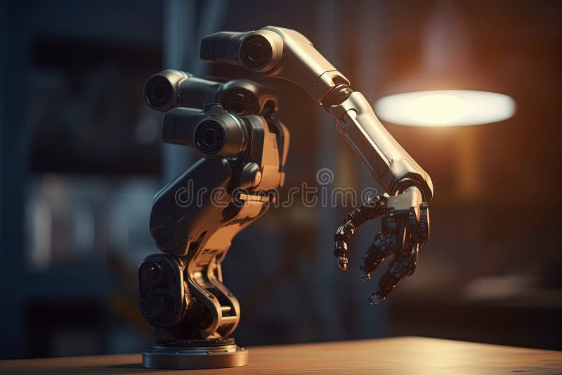 High School Student Made Intelligent Robotic Arm. Generative AI Stock ...