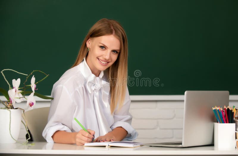 Female Student Shame Embarrassed in School Classroom. Stock Image ...