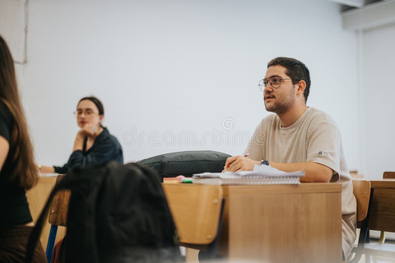 High School Students Attentively Participating in a Classroom Session ...