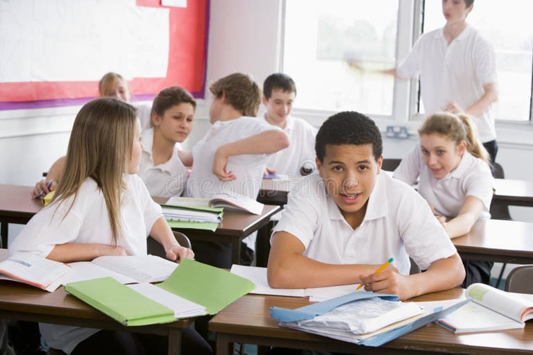 High School Students in Class Stock Photo - Image of sitting, pupils ...
