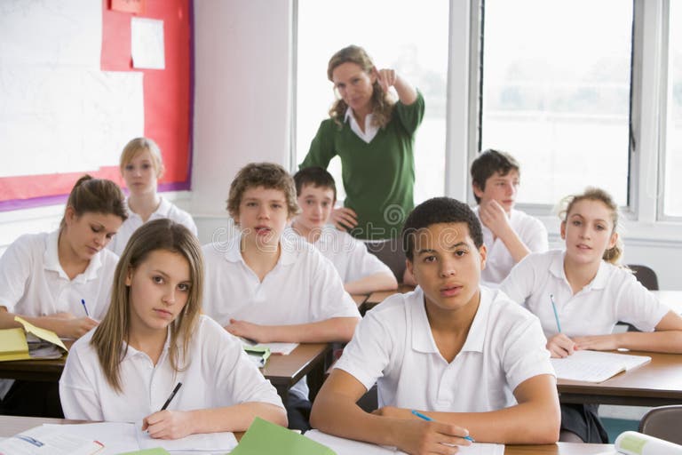 High School Students in Class Stock Photo - Image of mixed, pupils: 6081282