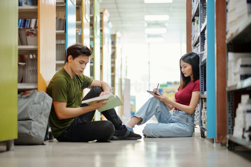 Students in library stock image. Image of inside, college - 36777743