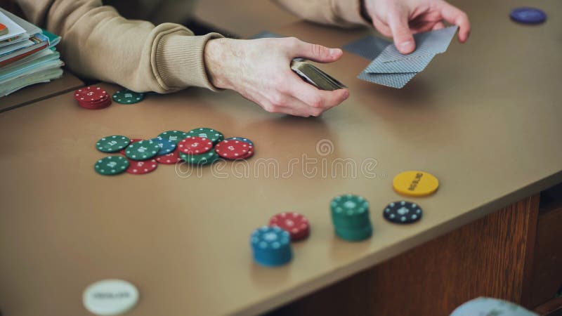 High School Students Play Poker in Their Free Time. Stock Image - Image ...