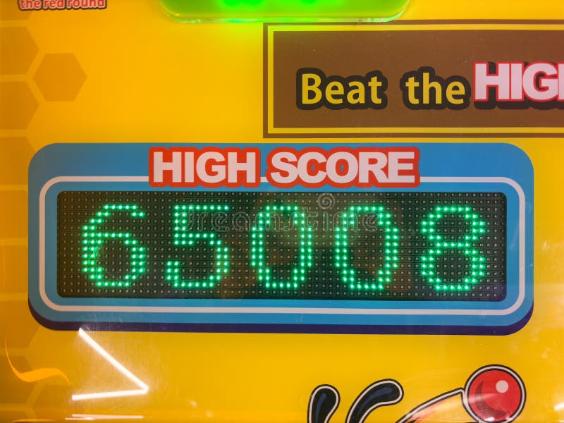 A High Score Sign with the Number 65,8 on it Stock Photo - Image of ...