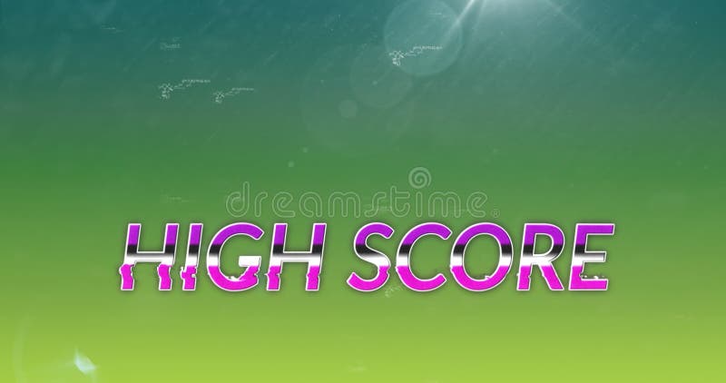 High Score Text Banner Over Mathematical Equations Floating on Green ...
