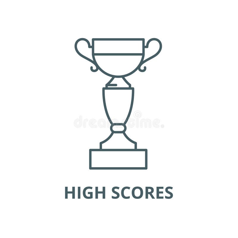 High Scores Vector Line Icon, Linear Concept, Outline Sign, Symbol ...