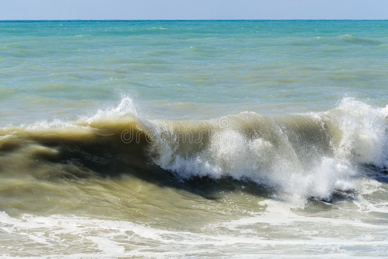 High sea wave. stock image. Image of seascape, horizon - 45615655