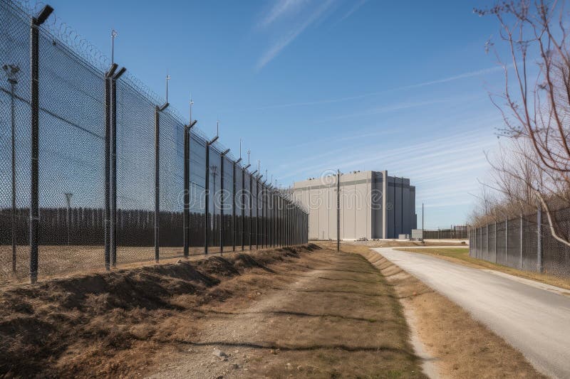 High-security Nuclear Waste Storage Facility with Perimeter Fence and ...