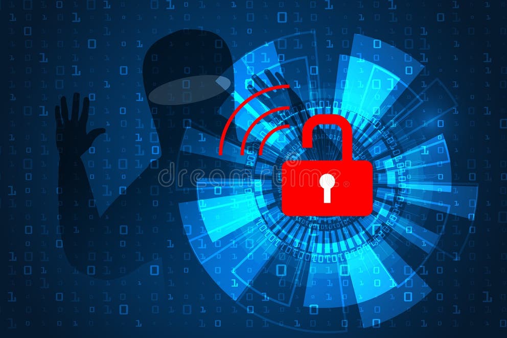High Security and Protection from Cyberattack. Stock Image - Image of ...