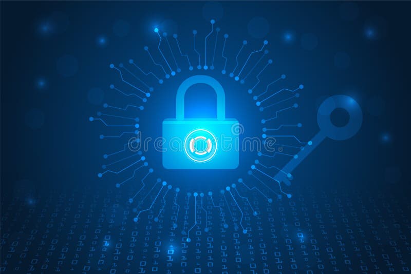 High Security and Protection from Cyberattack. Stock Image - Image of ...