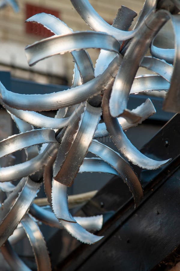 High Security Sharp Blades on a Fence Stock Photo - Image of blurry ...