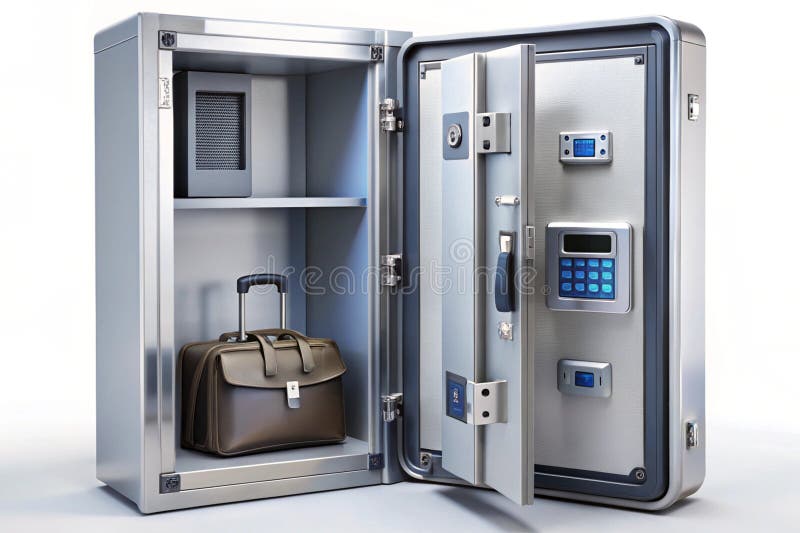 A High-security Travel Locker with Biometric Access Stock Illustration ...