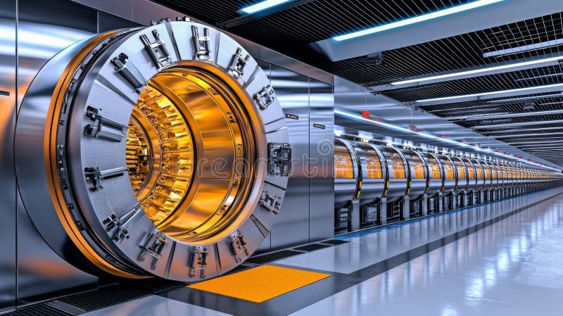 High-security Vault with Intricate Locking Mechanisms and Polished ...